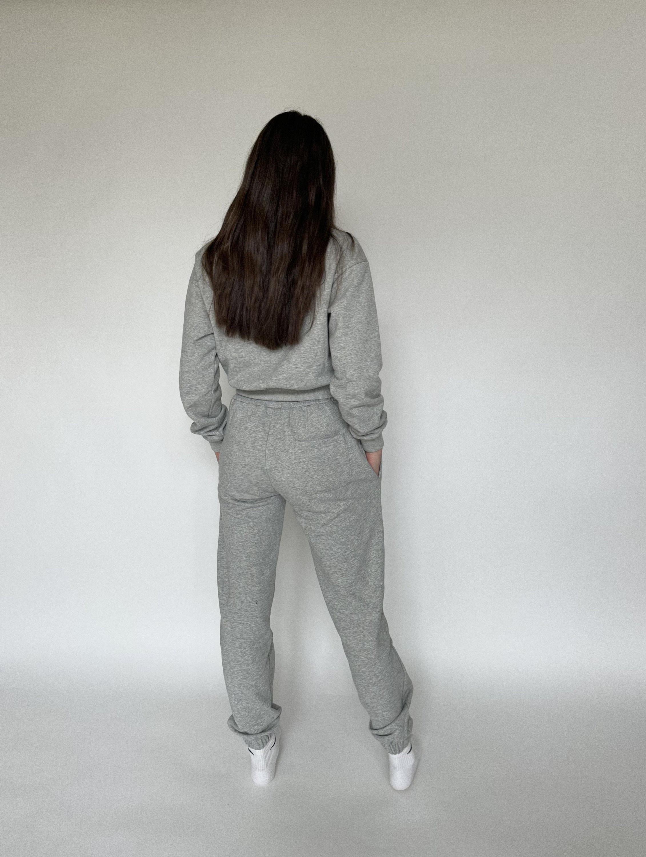 GIFT IDEA 2 PIECE Sweat Set, Classic Grey Loungewear Set, Petite Women ...