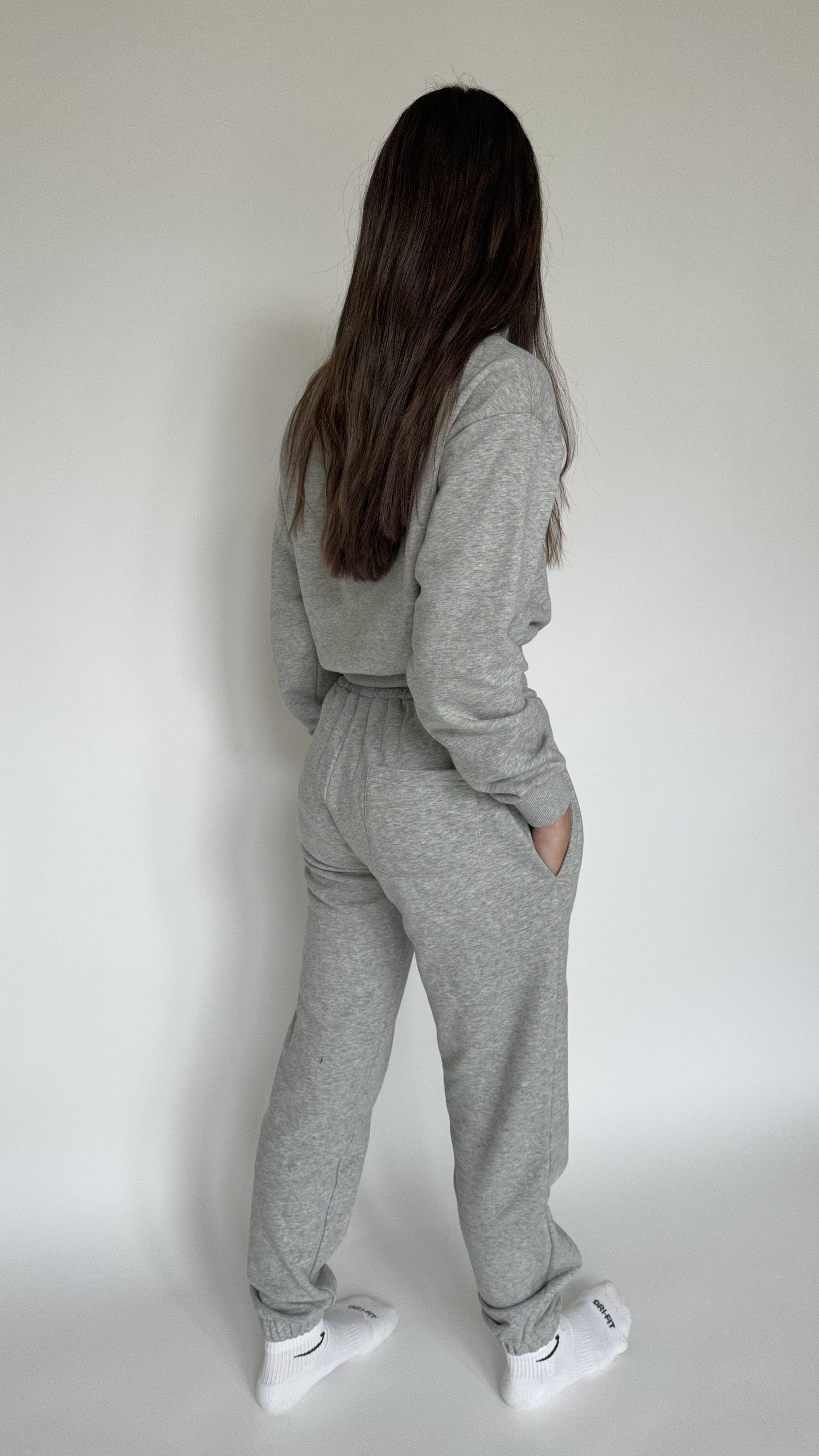 GIFT IDEA 2 PIECE Sweat Set, Classic Grey Loungewear Set, Petite Women ...