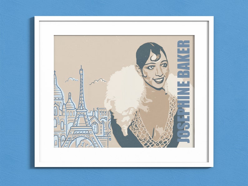 Josephine Baker Printable Original Wall Art - Etsy
