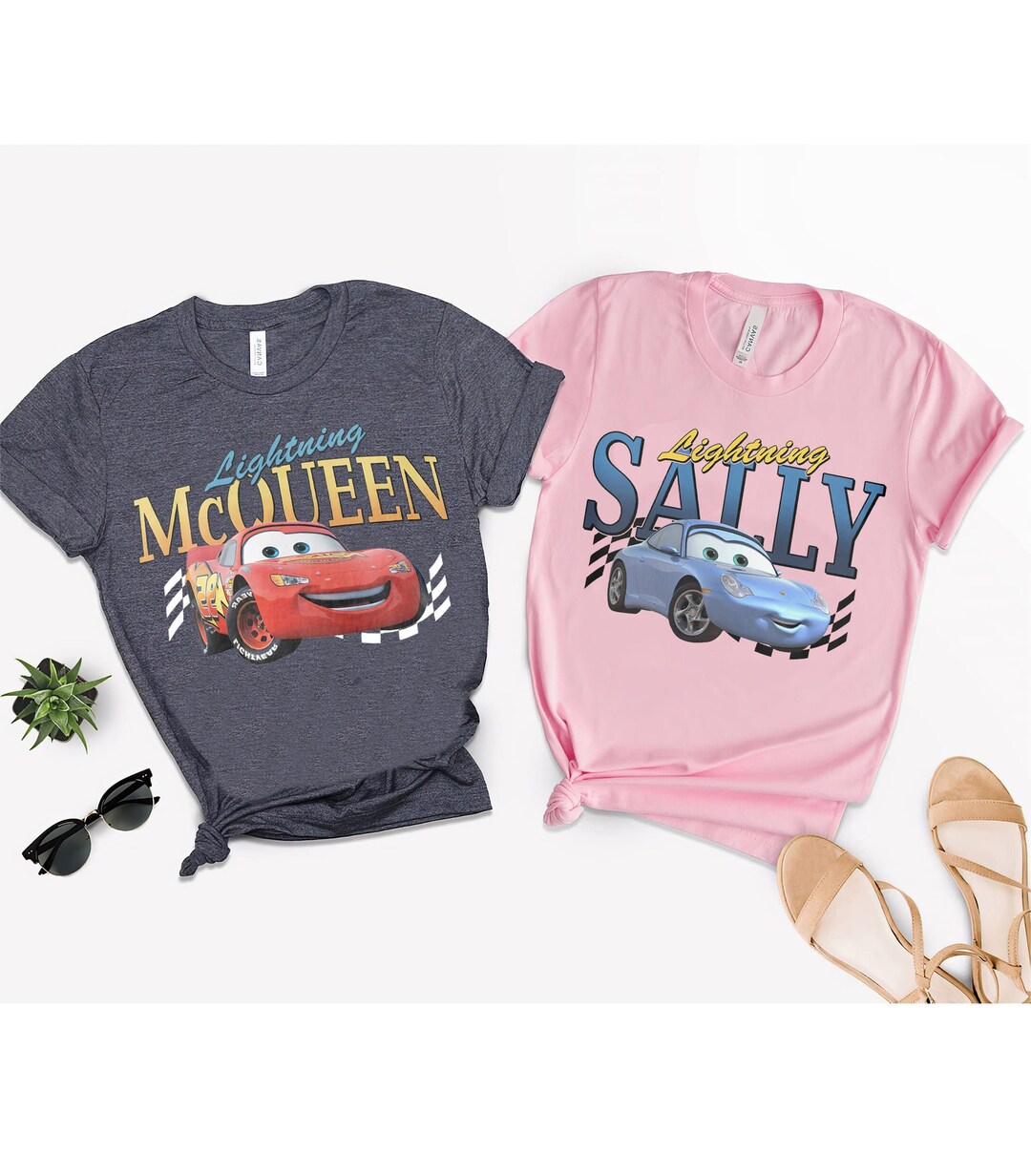 Lightning Mcqueen and Sally Couple T-shirt, Limited Mcqueen T-shirt ...