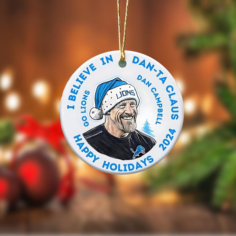 Detroit Lions Christmas Tree Ornaments - Etsy
