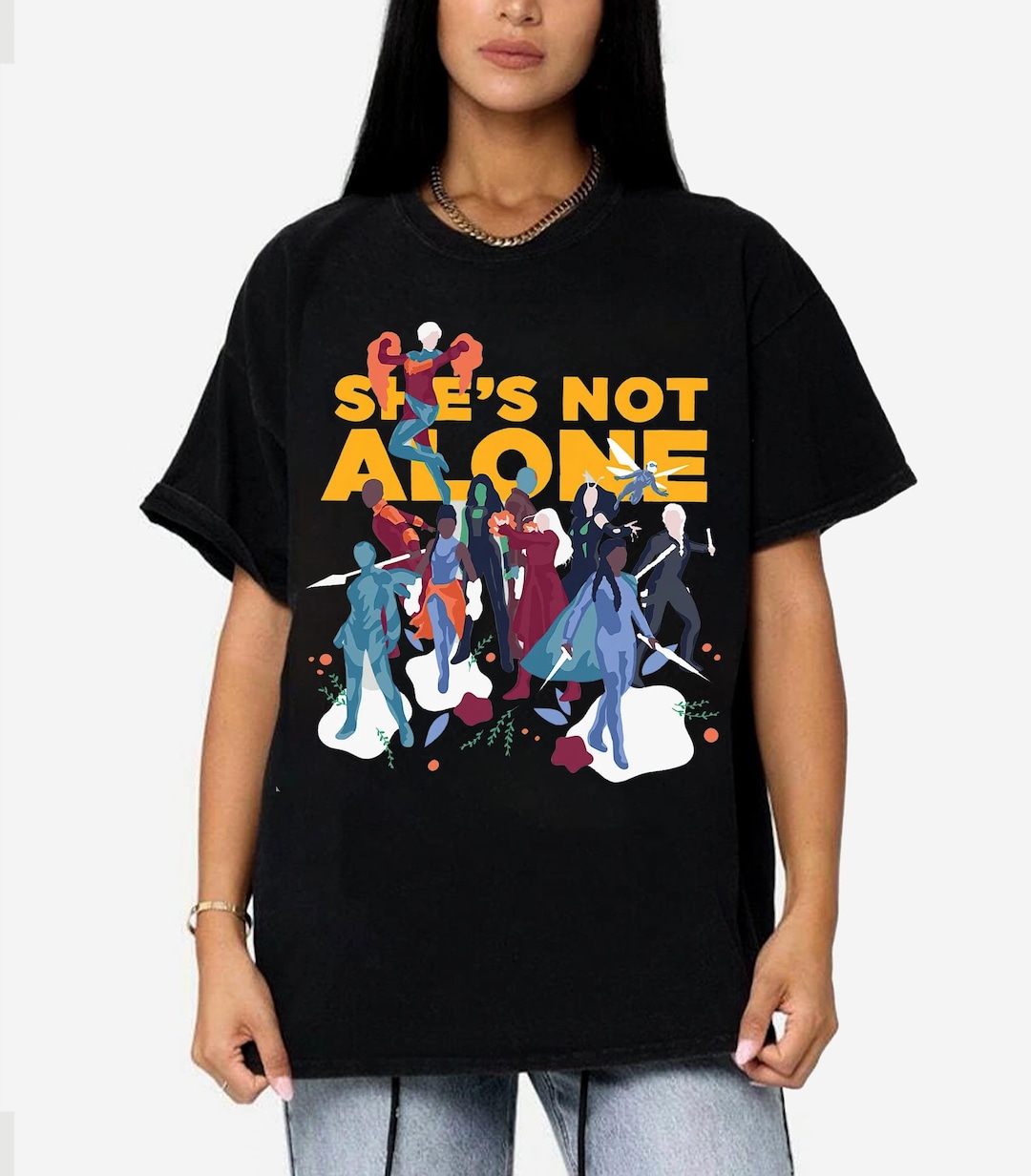Marvel Avengers Endgame She's Not Alone Shirt, Marvel Studios T-shirt ...