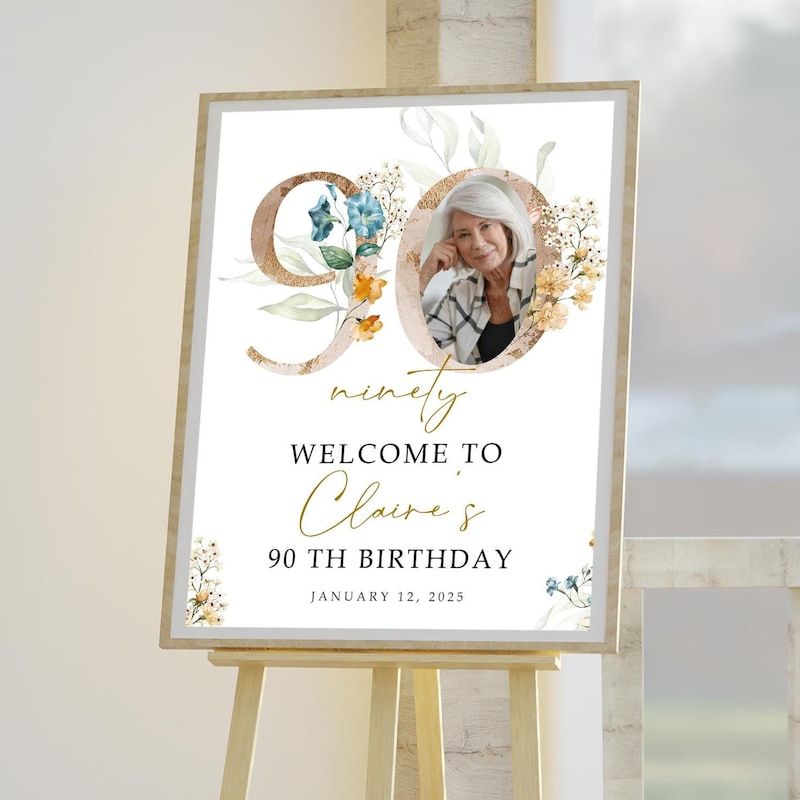 90th Birthday Sign - Etsy