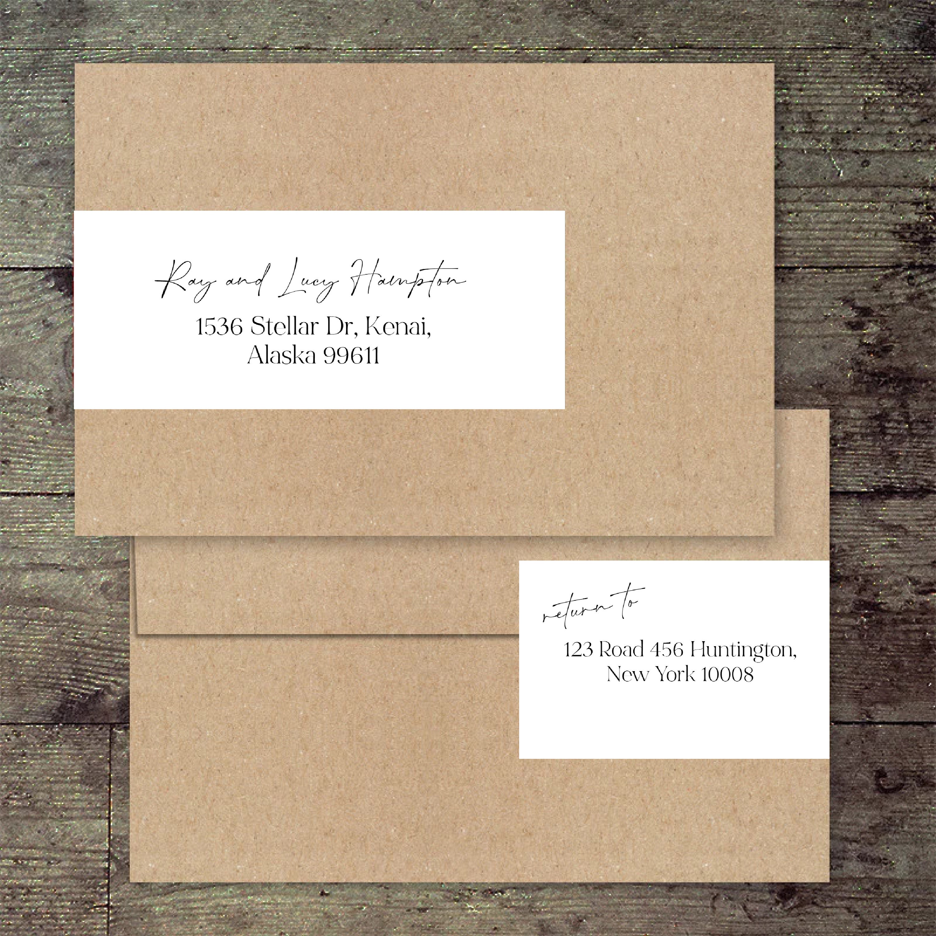 One-sided Address Label Template, Printable 8x2 and 4x1.5 Labels for ...