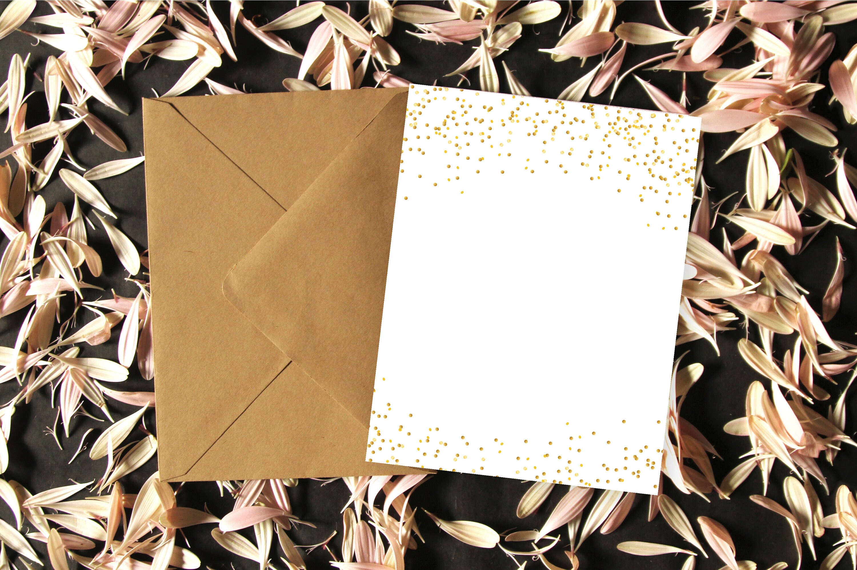 Gold Confetti Template, Microsoft Office Word Editable , Celebration ...