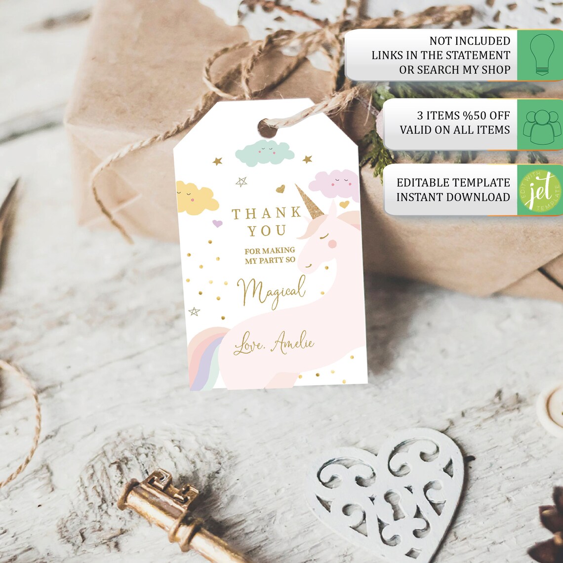 Unicorn Birthday Invitation Template, Unicorn Party Invitation, Girl ...