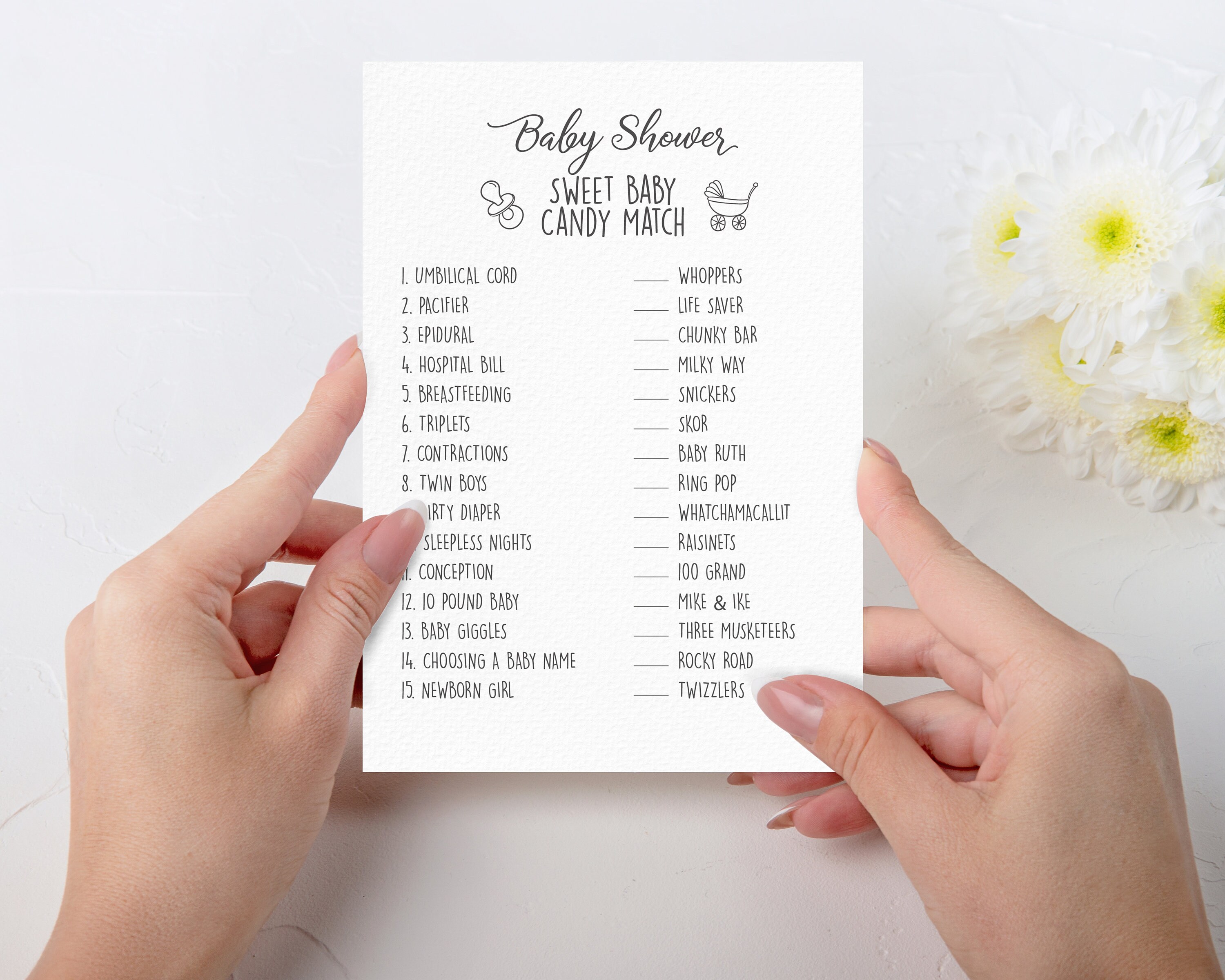 Baby Shower Sweet Baby Candy Match, Pregnancy Candy Match, Girl, Boy ...