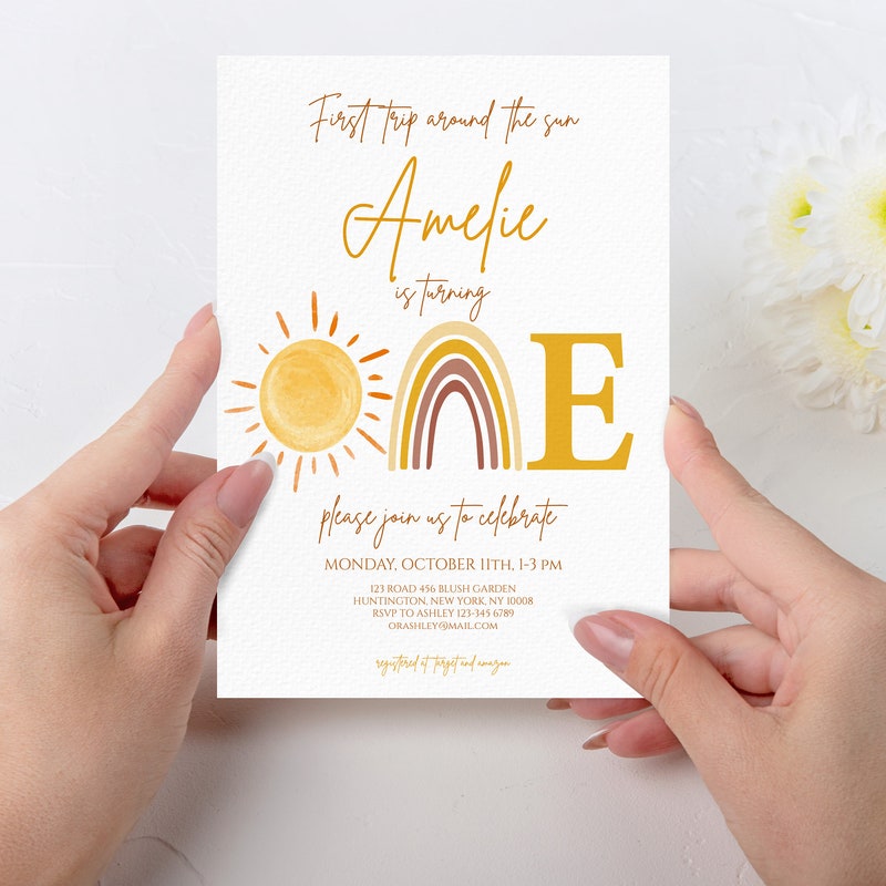 Sun Invitation - Etsy