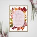 Fall Floral Birthday Party Invitation Template, Autumn Woman's Birthday ...