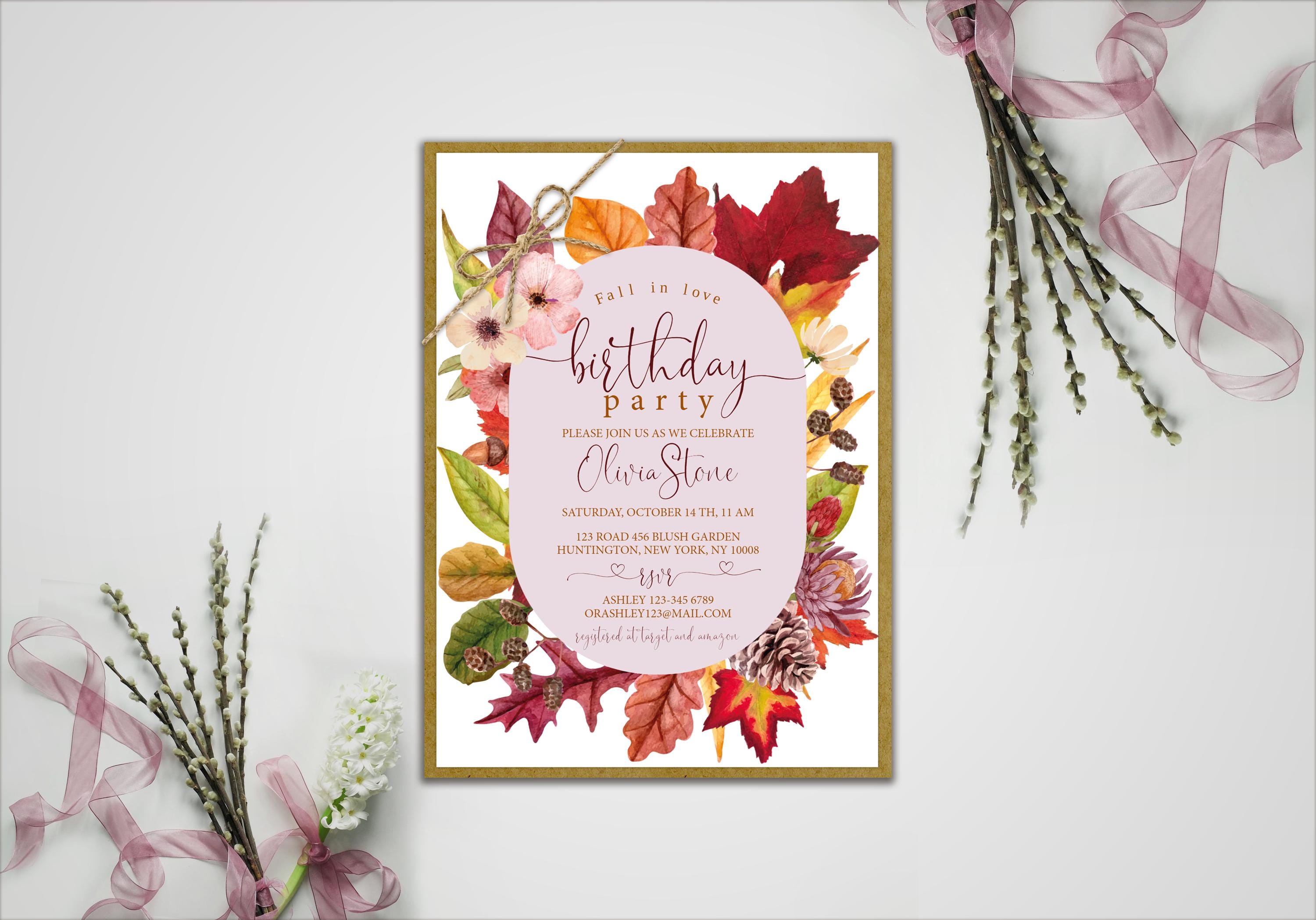 Fall Invitation Print Outs Fall And Autumn Party Invitations 2023