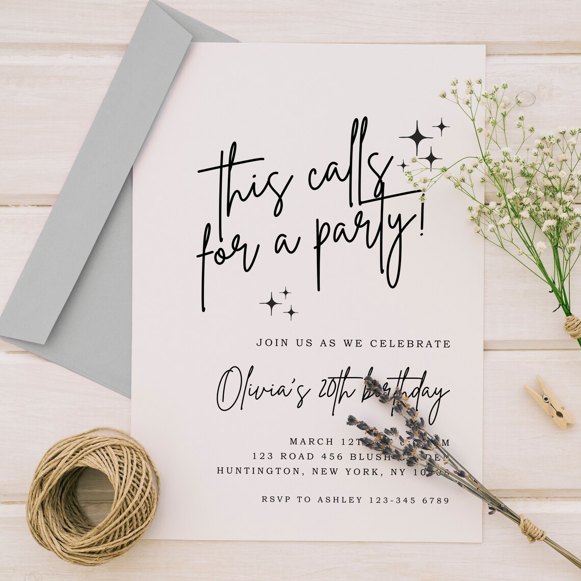 This Calls for a Party Editable Invitation Template, Let's Celebrate ...
