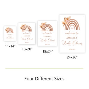Boho Rainbow Baby Shower Welcome Sign Template, Printable Welcome Sign ...