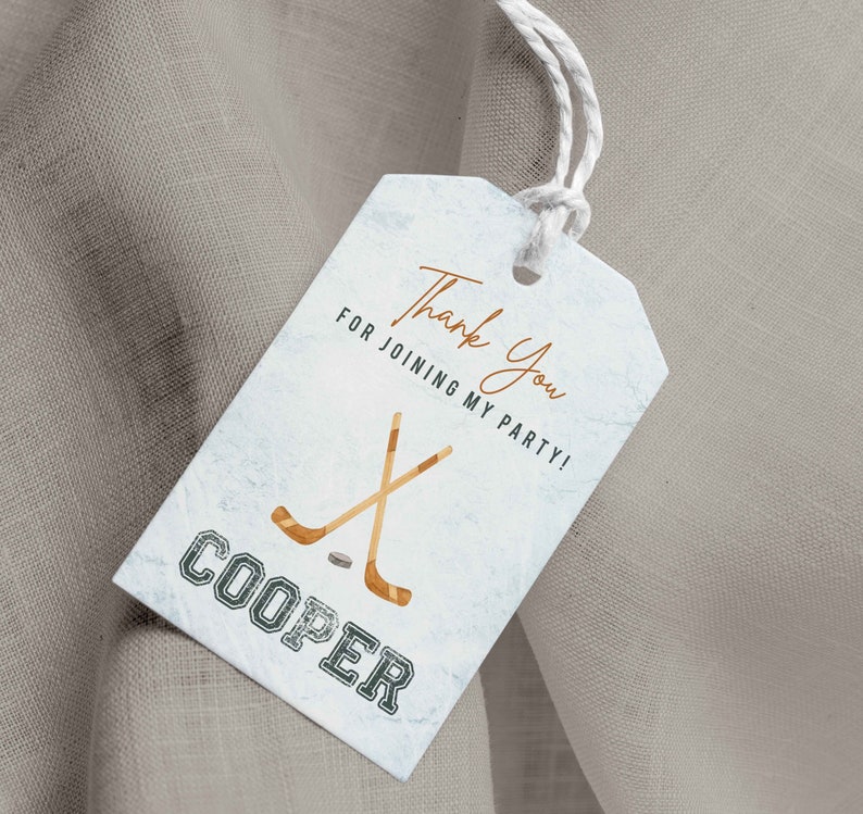 Hockey Favor Tagtemplate, Hockey Party Gift Tag, Game On, Hockey Gift ...