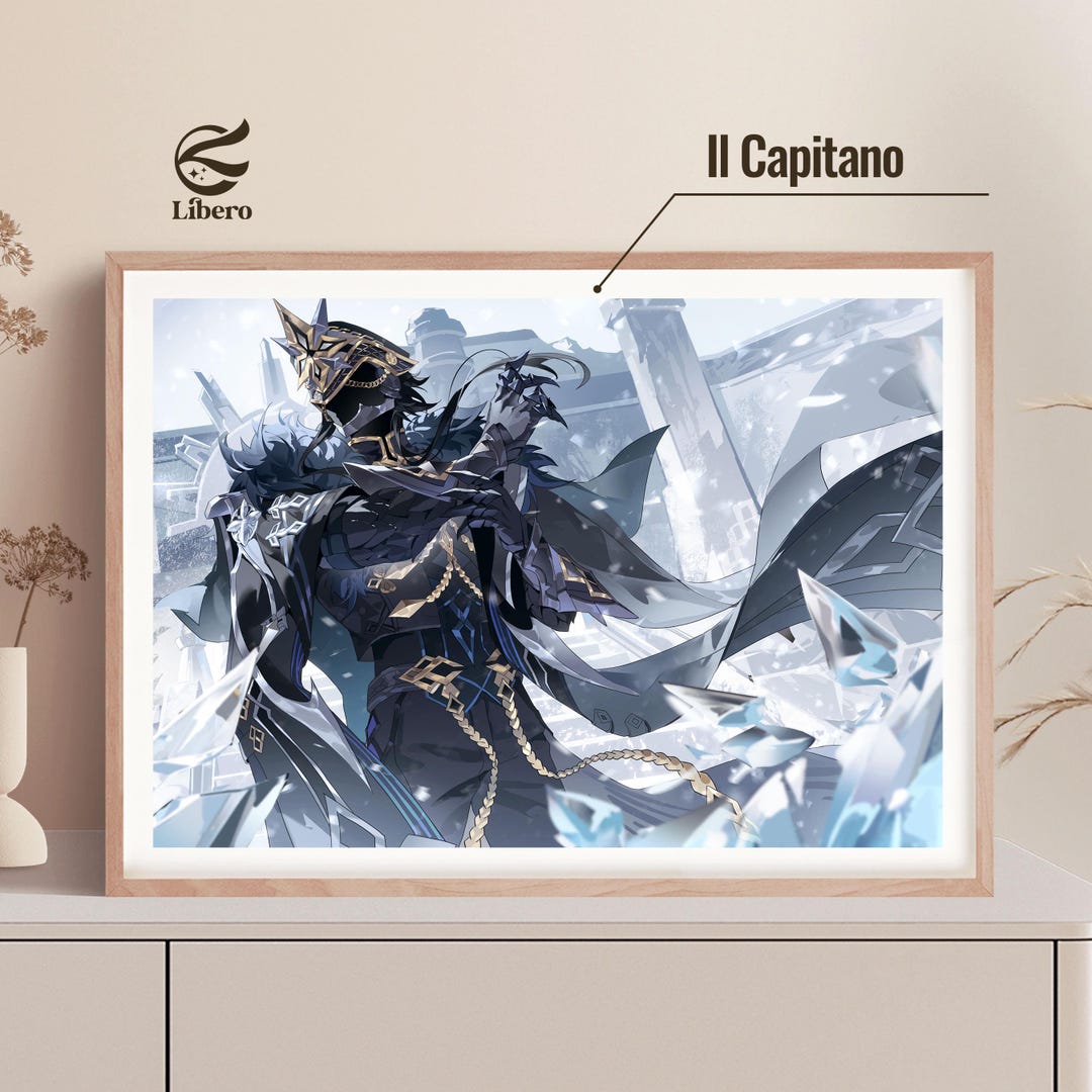 Il Capitano Poster | Genshin Impact Fan Art Print - Etsy
