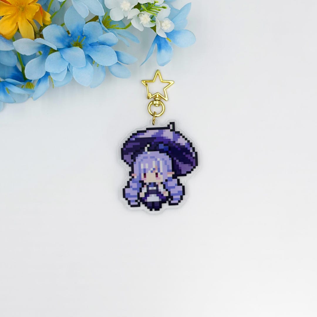 Zenless Zone Zero Vivian Pixel Anime Keychain, ZZZ Inspired Acrylic ...