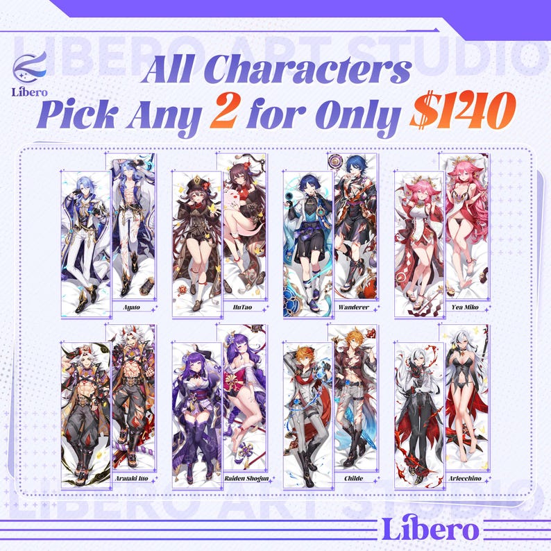 Genshin Impact Alhaitham Dakimakura Body Pillow Cover 50x150/160cm | 2 ...