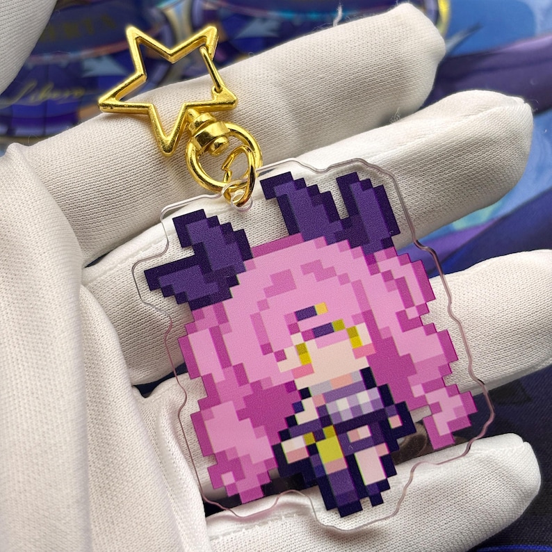 ZZZ Pixel Keychain, Zenless Zone Zero Acrylic Charm, Anime Game Gift ...
