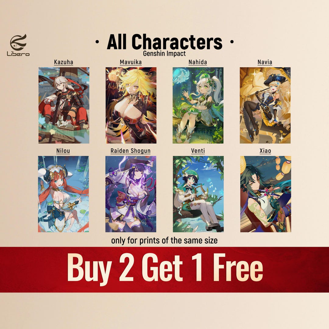 Pick Any 3 Prints - Poster (12"x18") | Anime Poster | Fan Art Print - Etsy