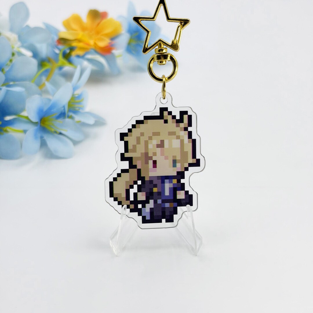 Zenless Zone Zero Hugo Pixel Anime Keychain, ZZZ Inspired Acrylic Charm ...