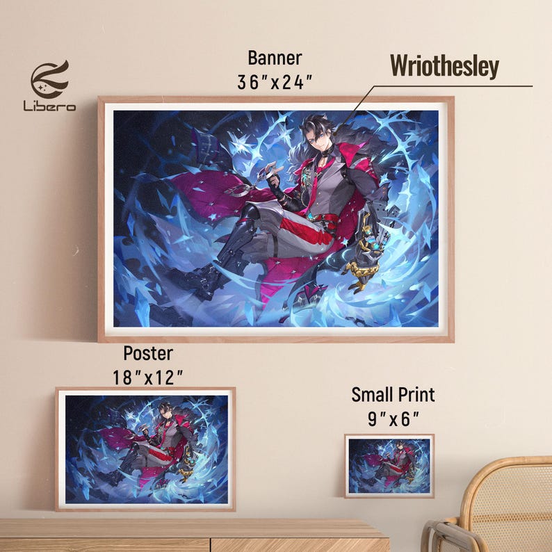 Wriothesley Genshin Impact Art Print | Anime Fan Art - Etsy Canada