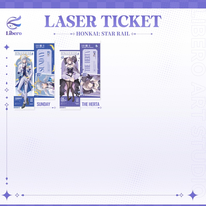 Honkai: Star Rail Souvenir Laser Ticket | Cyrene Double-sided Bookmark ...