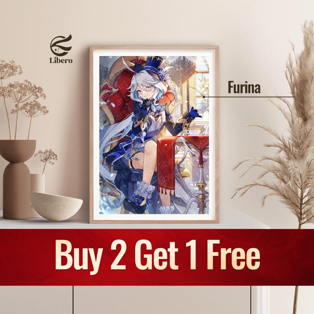 Furina Poster | Genshin Impact Poster | Fan Art Print | Anime Poster ...