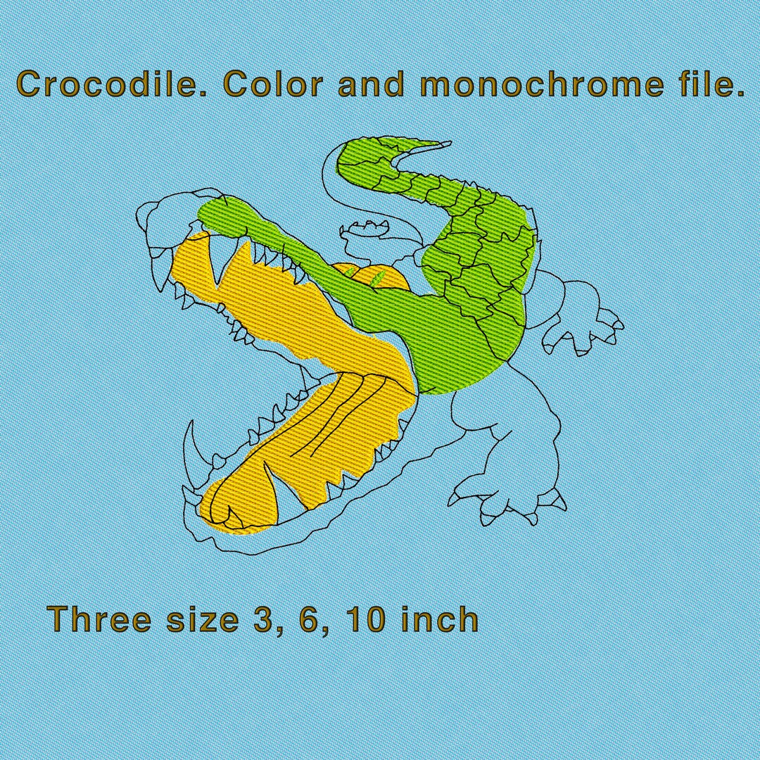 Crocodile. Color and Monochrome File. Modern Original T-shirt ...