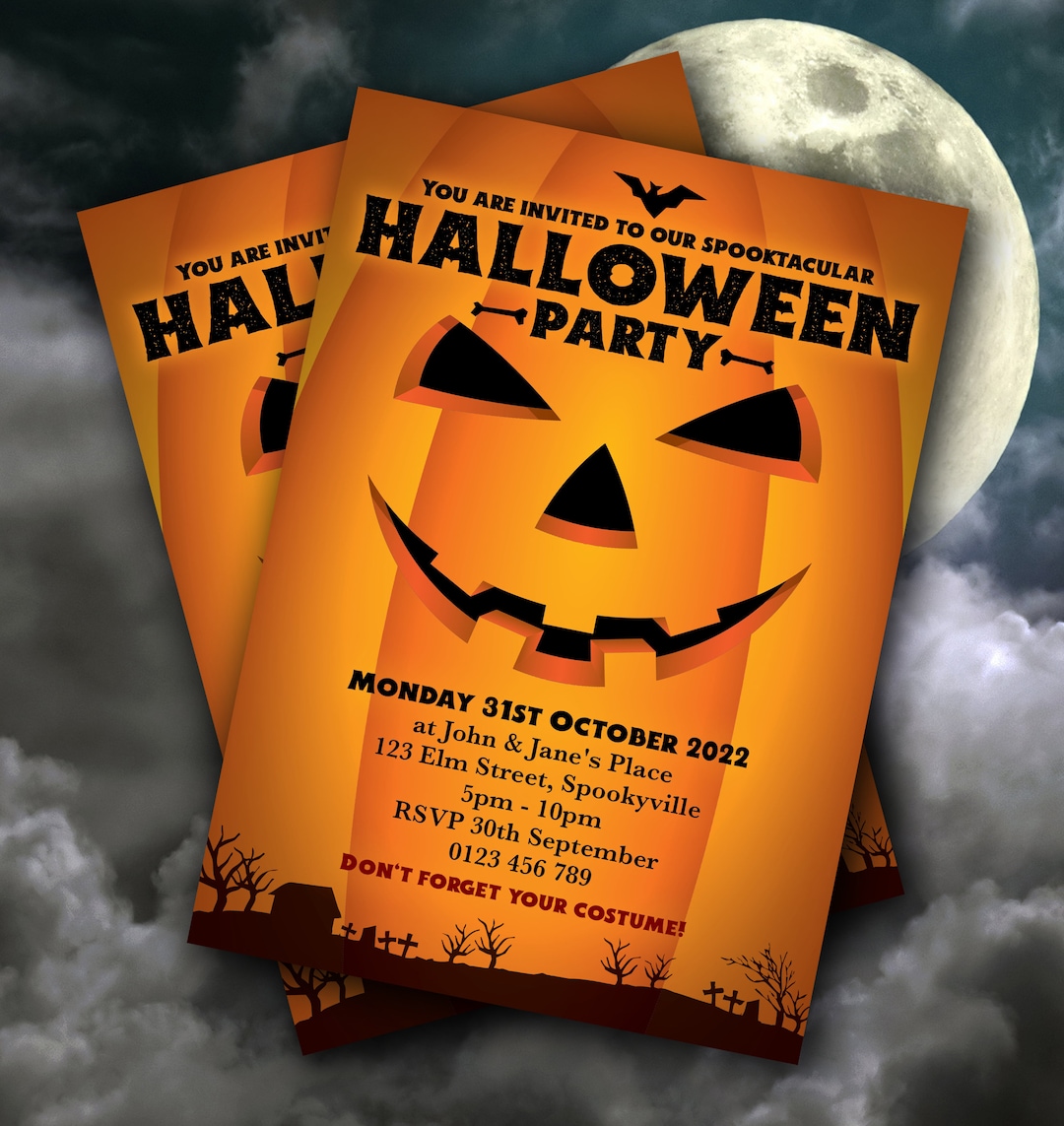 Halloween Party Invitation - Etsy