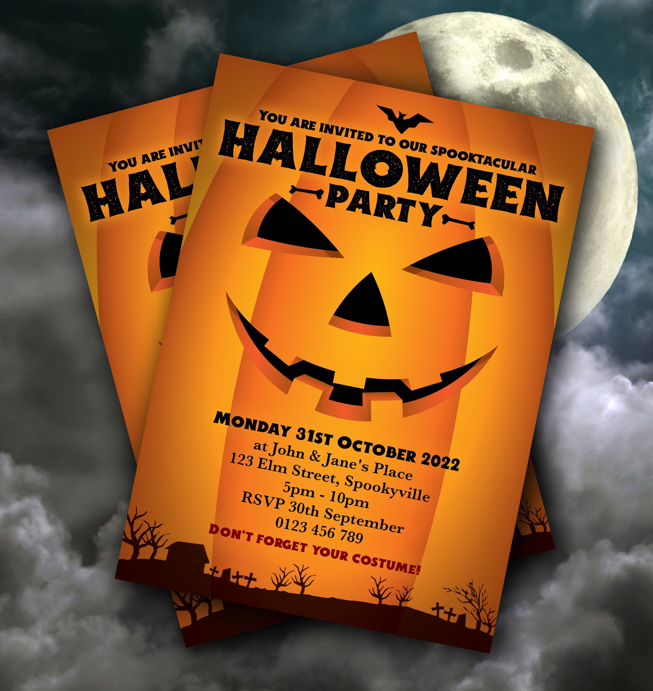 Halloween Party Invitation - Etsy