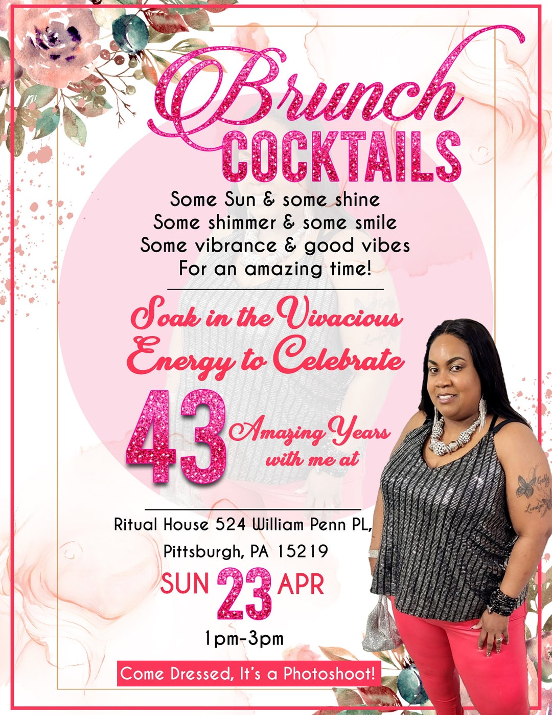 Invitation Flyer, Party Flyer, Custom Flyer, Modern Flyer Design, Bruch ...