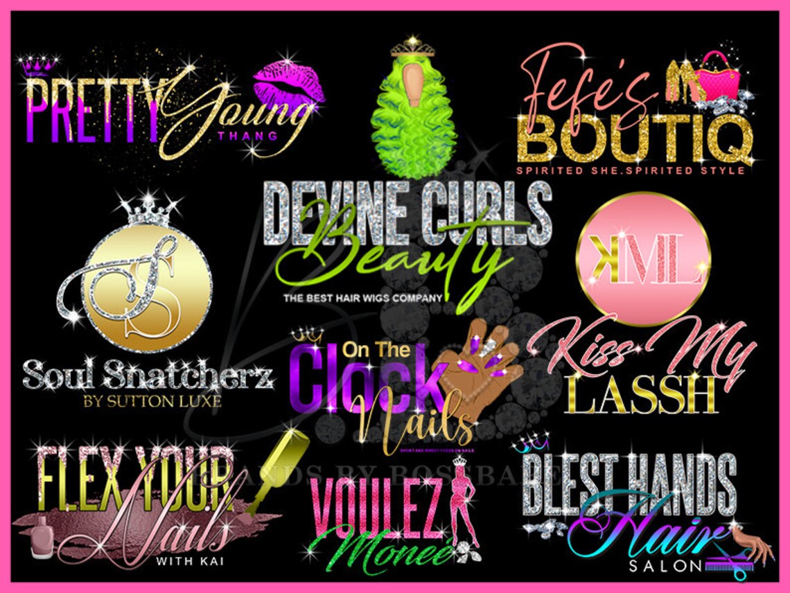 Logo Design, Feminine Logo Custom Logo, Beauty Logo, Bundles Logo ...
