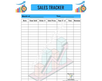 Printable Sales Tracker Online Business Sales Sales Log Small Business ...