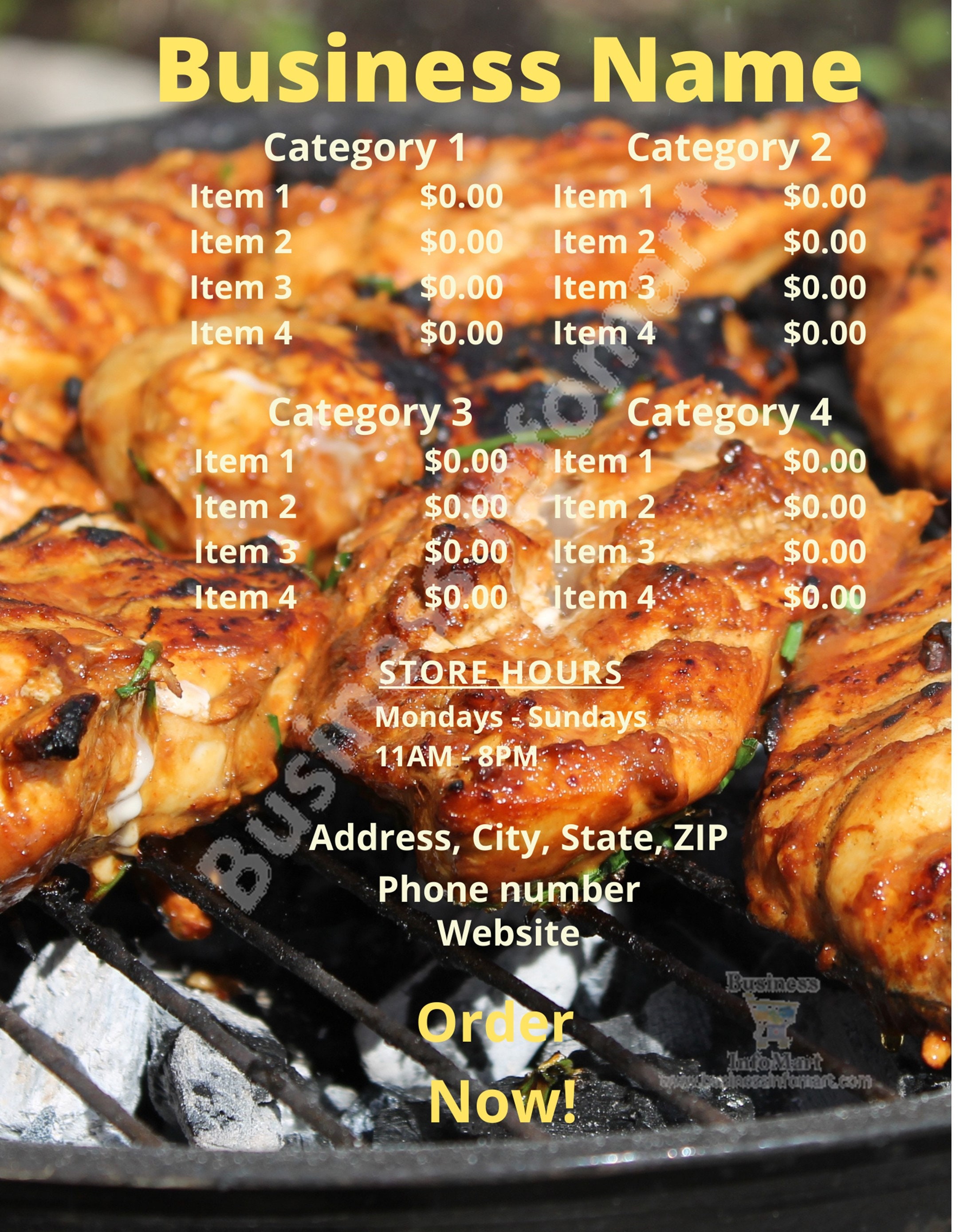 Wings Menu Template Bundle - Etsy