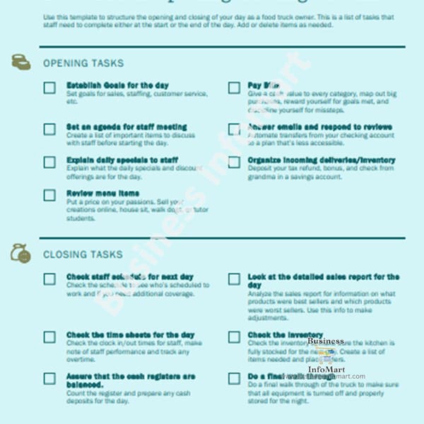 Opening and Closing Checklist - Etsy