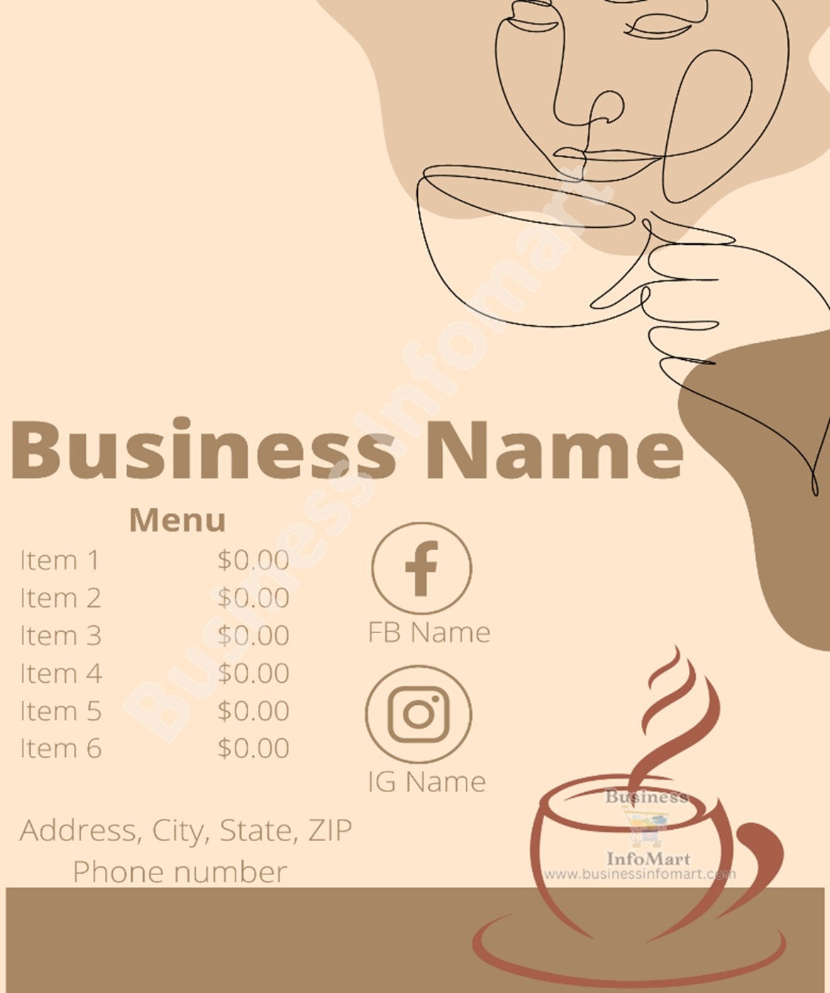 Coffee Shop Menu Template Bundle - Etsy