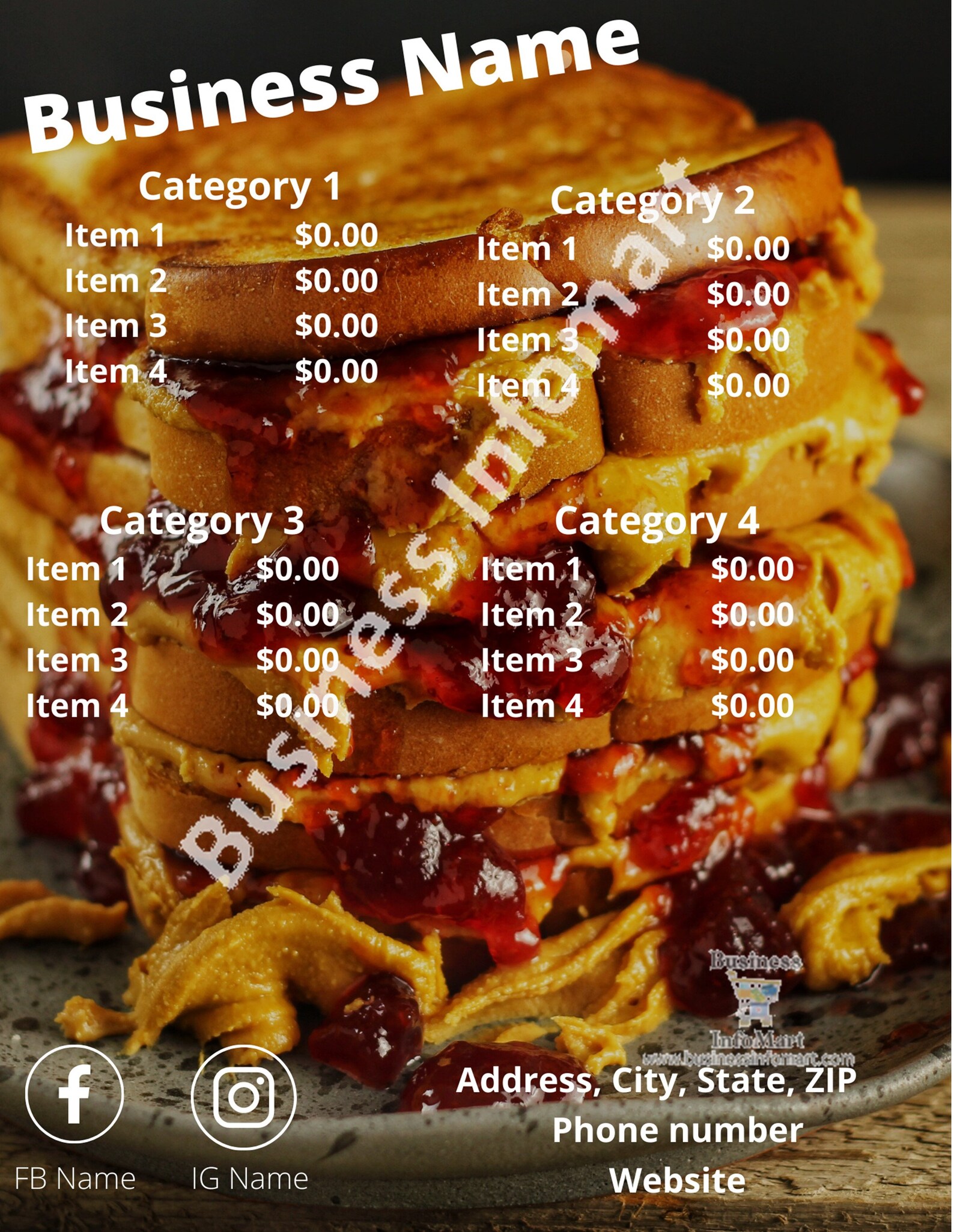 Sandwiches/subs Menu Template Bundle - Etsy