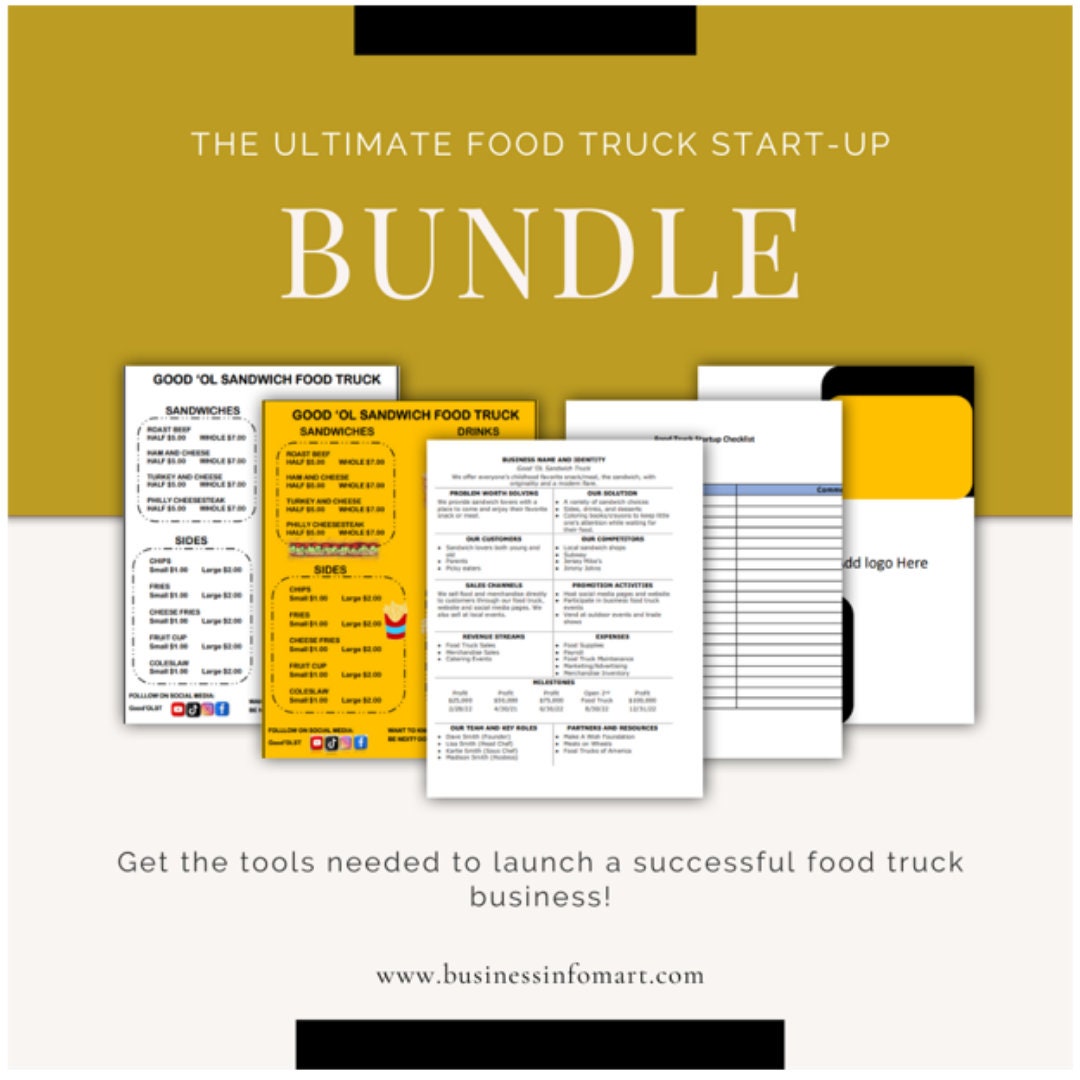 Ultimate Food Truck Start up Bundle - Etsy
