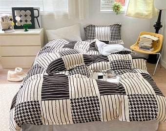 Houndstooth Duvet Cover - Etsy
