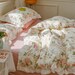 100% Cotton Duvet Cover Peony Duvet Cover Ruffled Fancy Comforter Cover ...