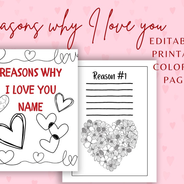 Reasons I Love You - Etsy