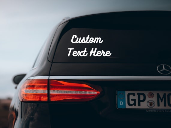 Custom Car Decal Custom Bumper Sticker Car Window Decal - Etsy