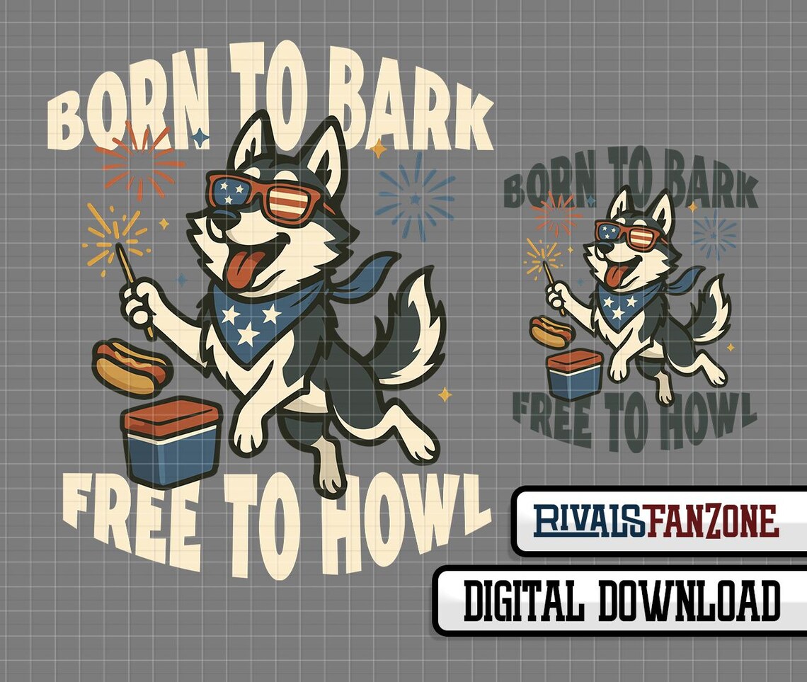 Free to Howl Husky .svg / .png /.ai Digital File, 4th of July Template ...