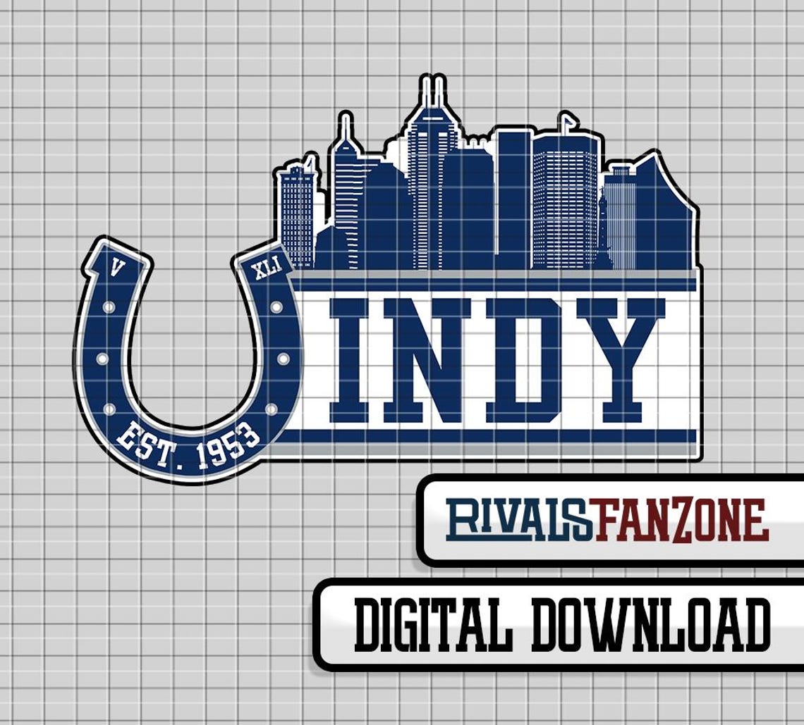 Indy Football SVG, PNG, AI, Indianapolis Skyline (digital Download) - Etsy