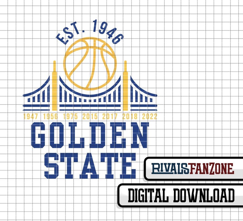 Golden State San Fran .svg / .png /.ai Digital File, NJ Template, Cut ...