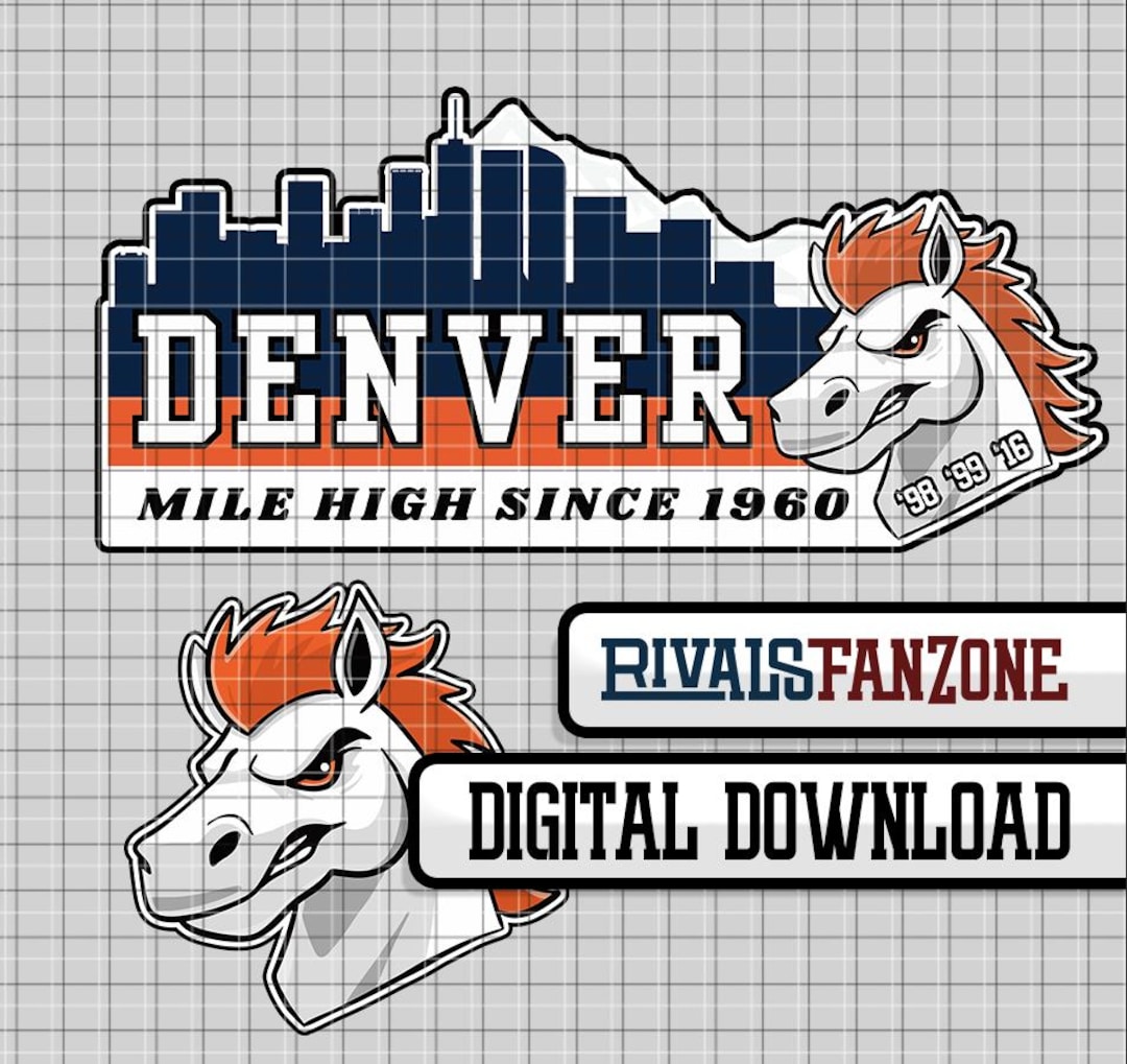 Denver Bronco Mustang SVG AI PNG, Rivals Fanzone (digital File) - Etsy