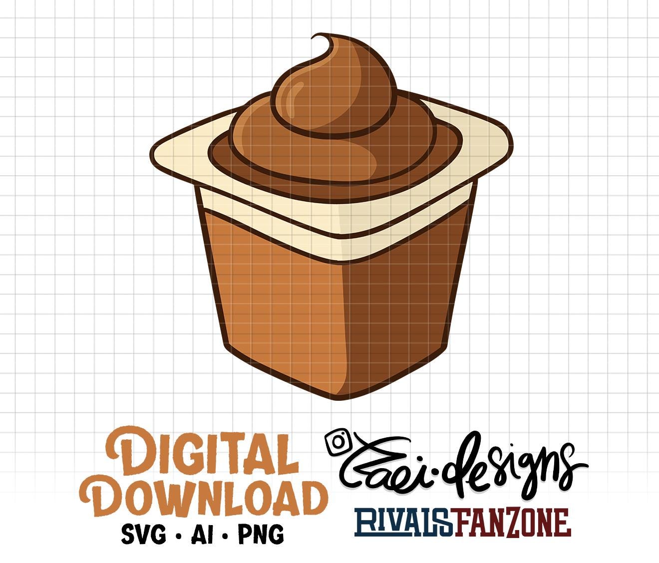 Pudding Cup Clipart, .svg .png .ai .jpg Files (digital Download) - Etsy