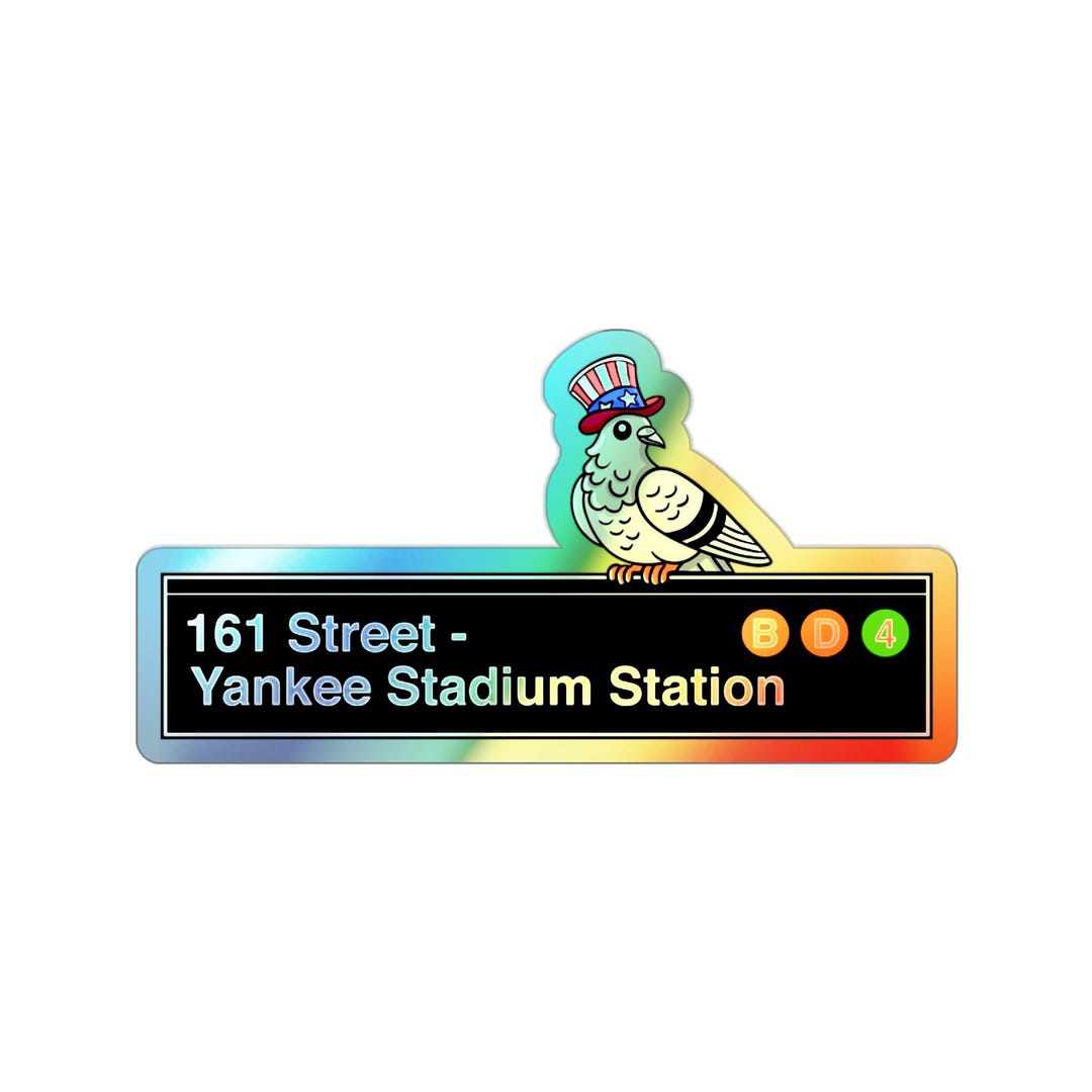Yankee Stadium Subway Holographic Die-cut Stickers, Vinyl Stickers, New ...
