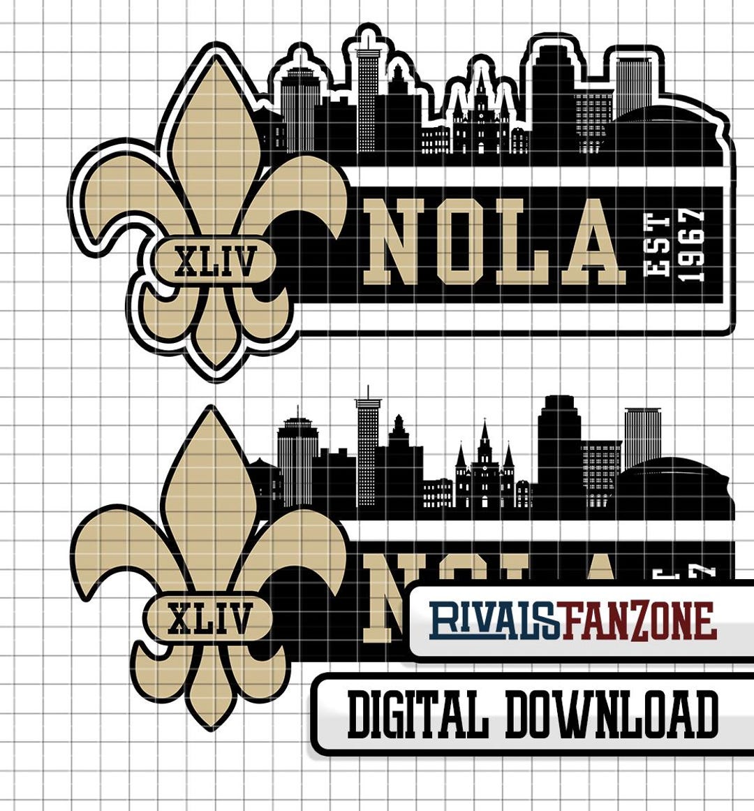 New Orleans Football SVG, NOLA Skyline, Cricut Cut File (digital ...