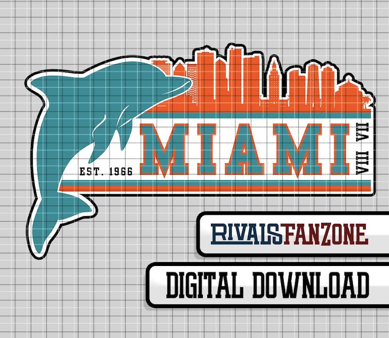 Miami Football .svg / .png /.ai Digital File, NY Template, Cut Files ...
