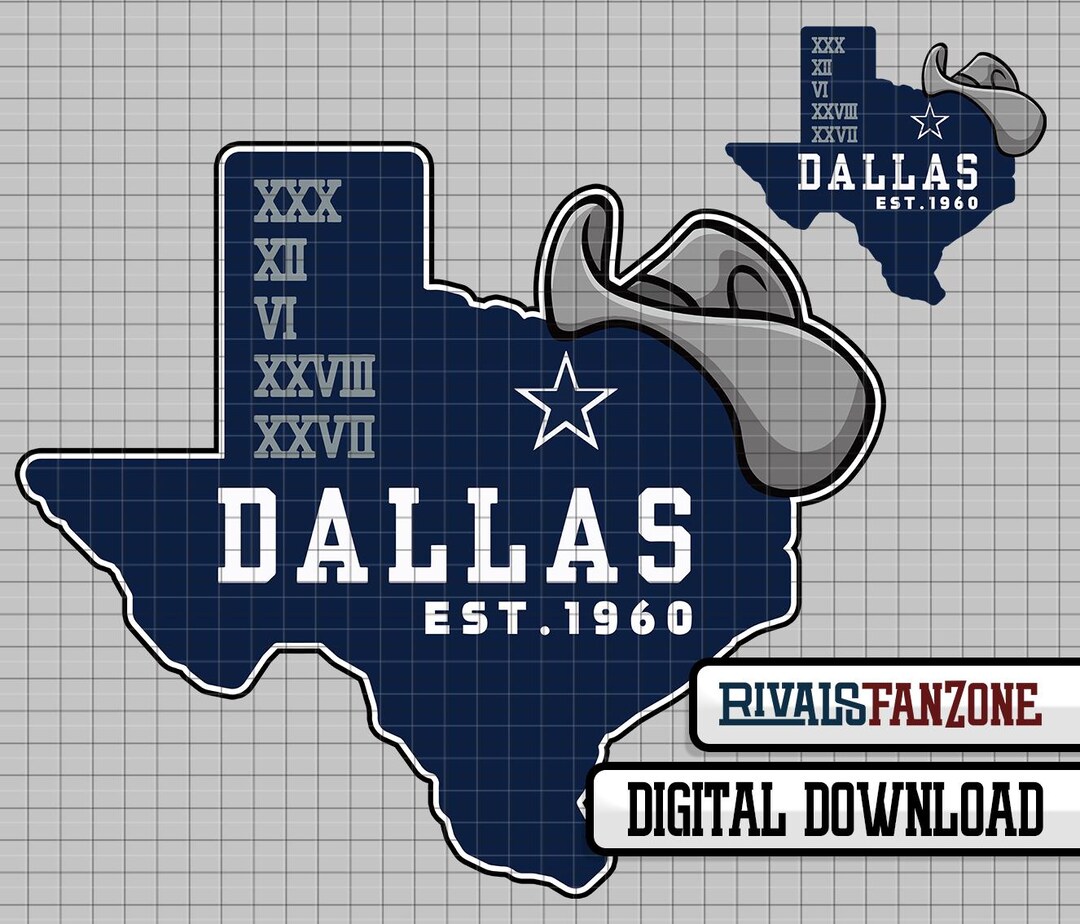 Dallas Football SVG, Texas Template, Clip Art (digital File) - Etsy